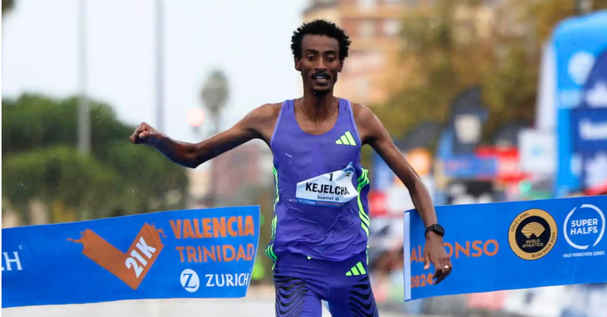 Yomif Kejelcha Breaks Half-Marathon World Record in Valencia